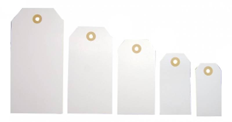 Kartonnen labels creme