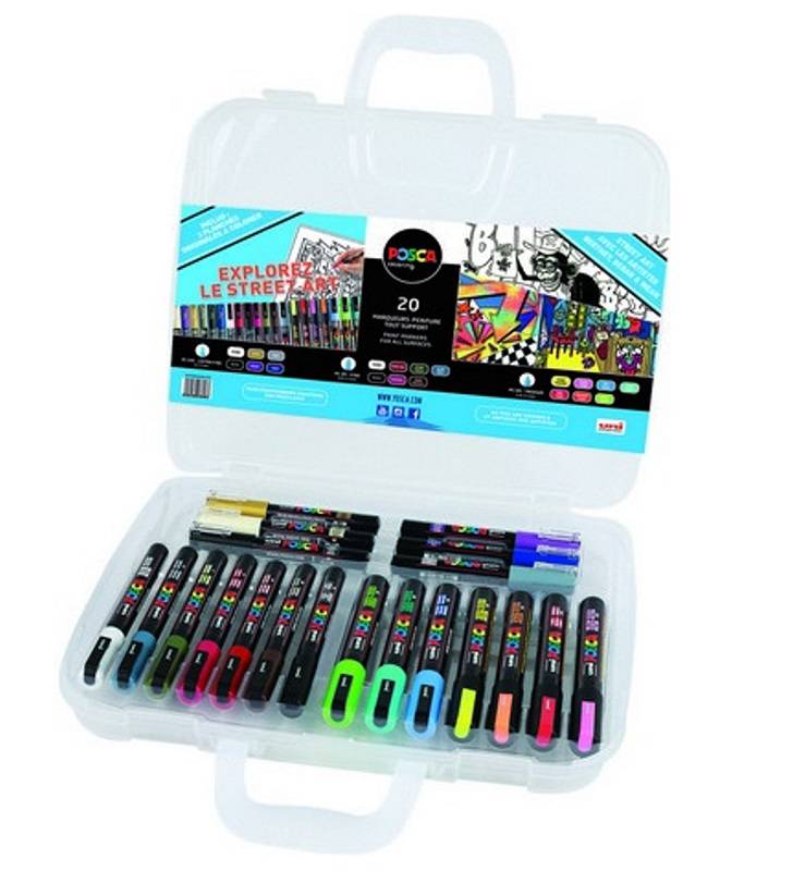 Posca stiften koffer street art | Uni | Gratis Verzending