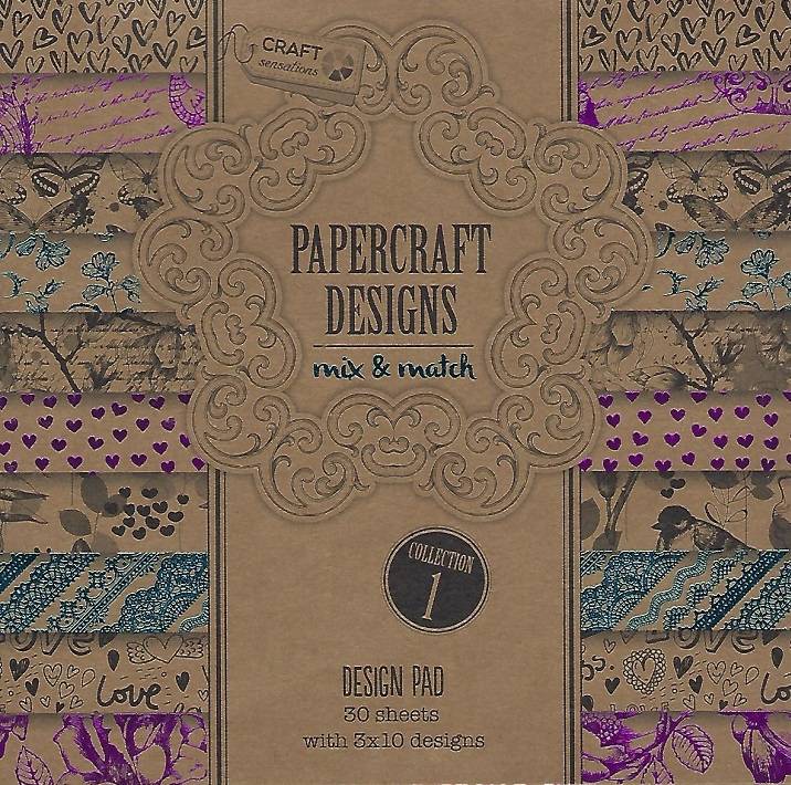 Paperpad kraft design kleur 1 | Craft sensations